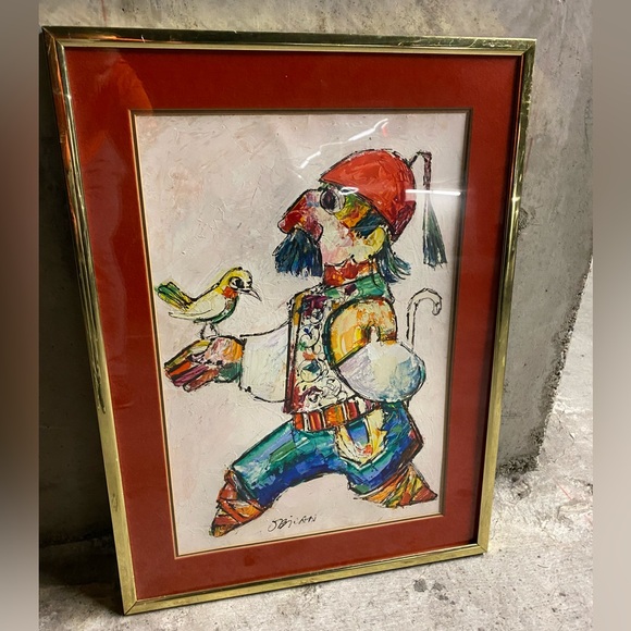 Art | Jovan Obican Colorful Oil Painting Mid Century Modern | Poshmark